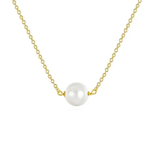 UNTAMED PETALS Callie Pearl Pendant - Gold