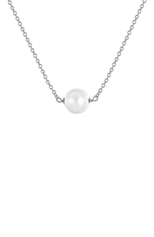 UNTAMED PETALS Callie Pearl Pendant - Silver
