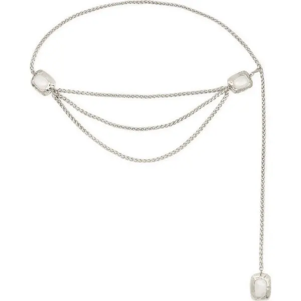 PETIT MOMENTS Giovanna Chain Belt - Pearl/silver