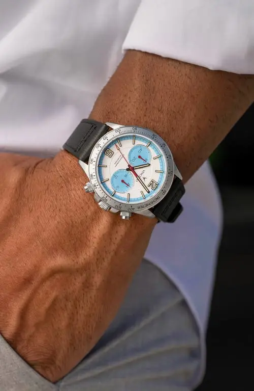 VINCERO The Apex Chronograph Leather Strap Watch