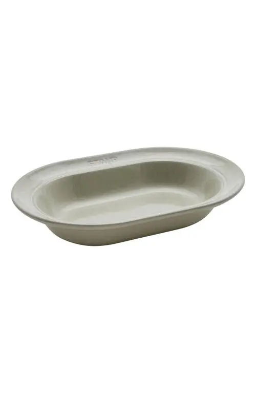 STAUB 10-inch Oval Serving Dish - White Truffle