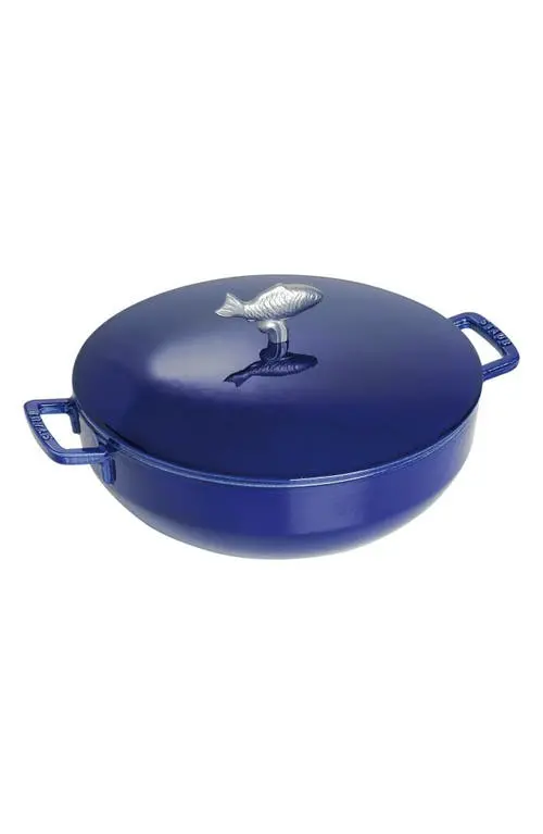STAUB 5-quart Enameled Cast Iron Bouillabaisse Pot - Dark Blue
