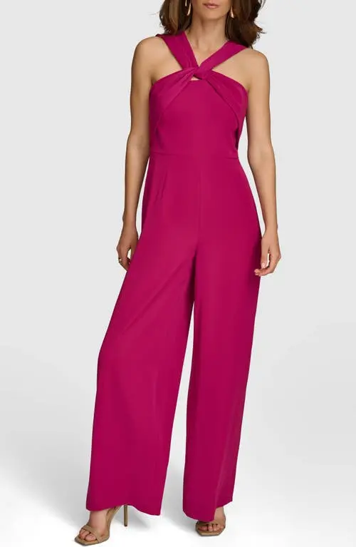 Donna Karan New York Sleeveless Wide-leg Jumpsuit - Cactus Flower