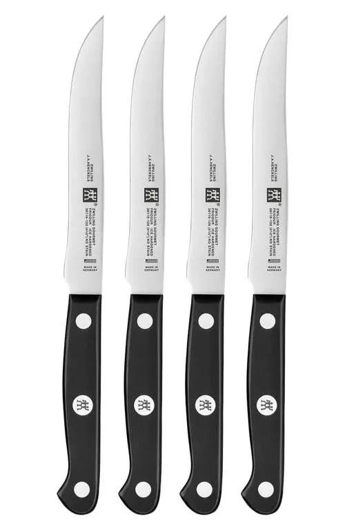 ZWILLING 4-piece Gourmet Steak Knife Set - Silver