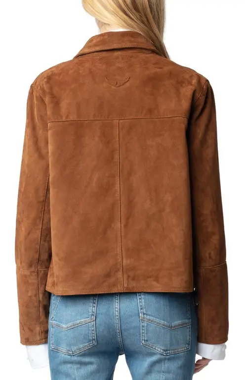 Zadig&Voltaire Lessa Suede Jacket - Cognac