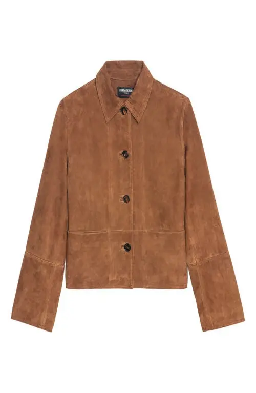 Zadig&Voltaire Lessa Suede Jacket - Cognac