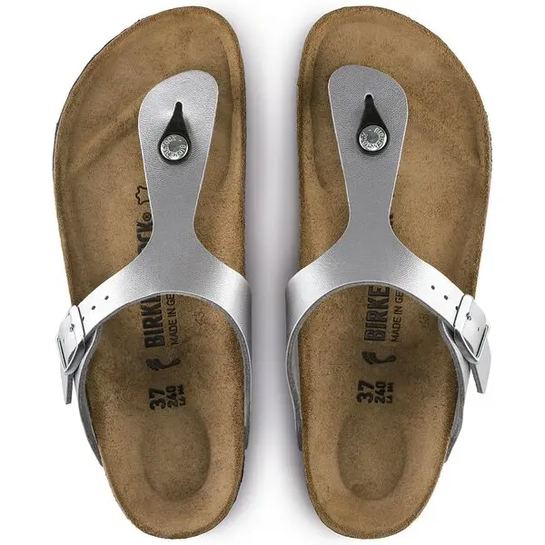BIRKENSTOCK Gizeh Birko-flor Thong Sandals - Silver