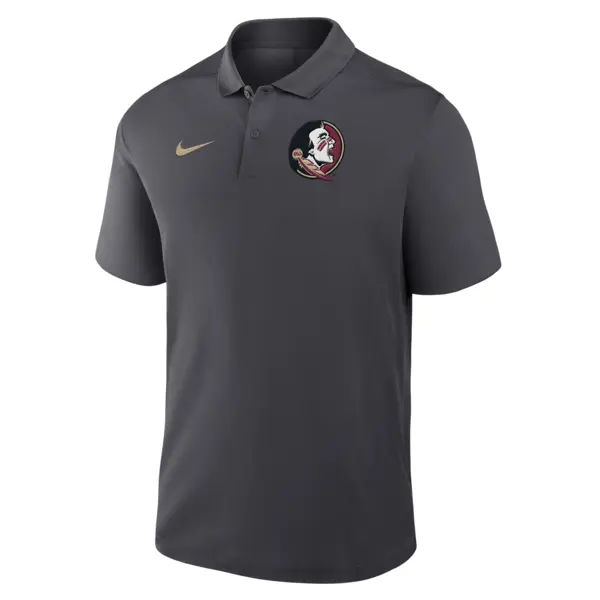Nike Florida State Primetime Victory Primary Logo Dri-fit College Polo - Grey