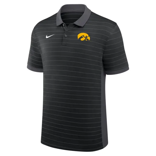 Nike Iowa Sideline Victory Stripe Dri-fit College Polo - Black