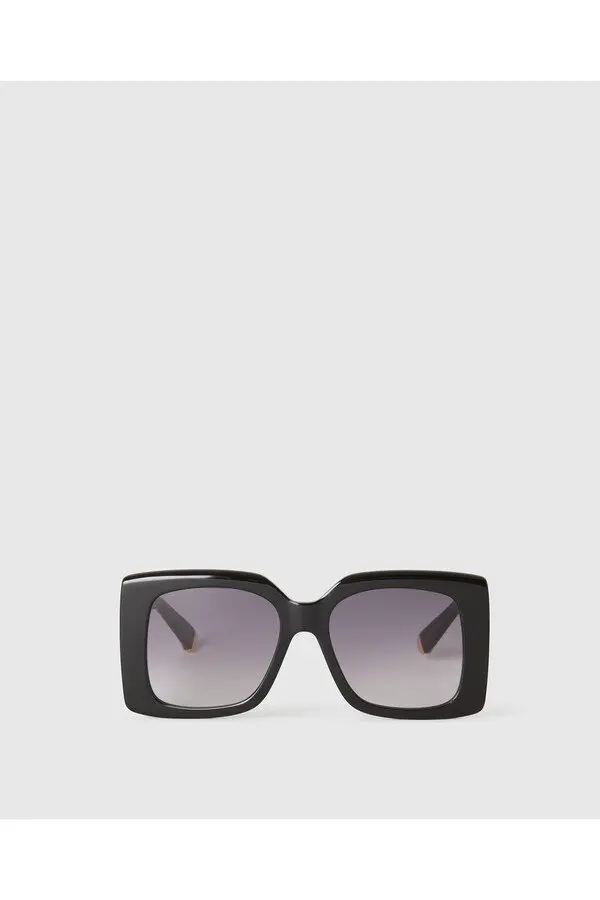 Stella McCartney Oversized Square Gradient Sunglasses - Black