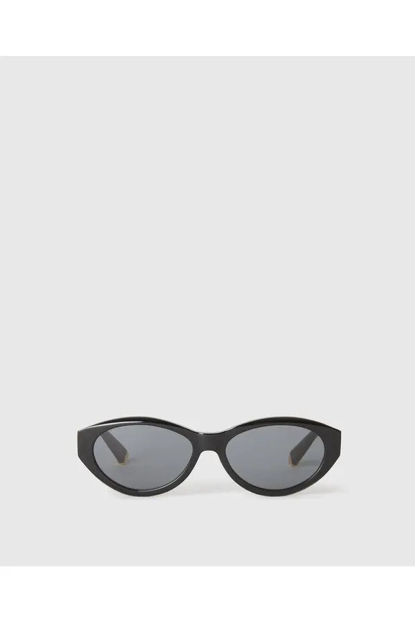 Stella McCartney Logo Oval Sunglasses - Black