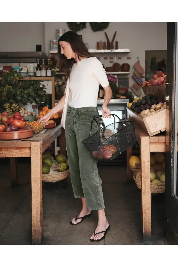 Splendid Carissa Corduroy Straight Leg Pants - Green