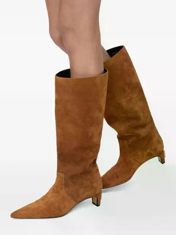 Marc Jacobs Suede Pointed-toe Boots - Brown