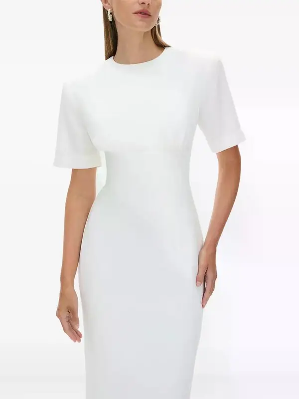 Rachel Gilbert Dover Short-Sleeve Midi Dress - White | Editorialist