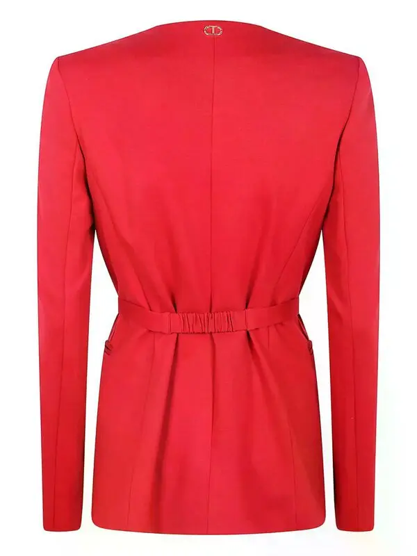 TWINSET Belted V-neck Jacket