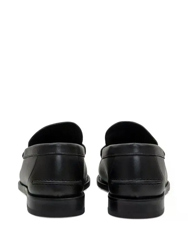 Versace Panelled Leather Loafers