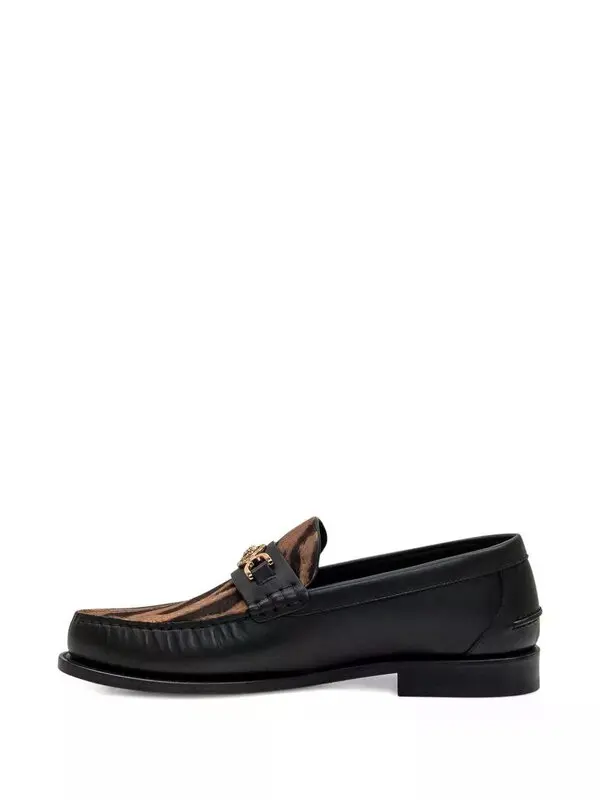Versace Panelled Leather Loafers