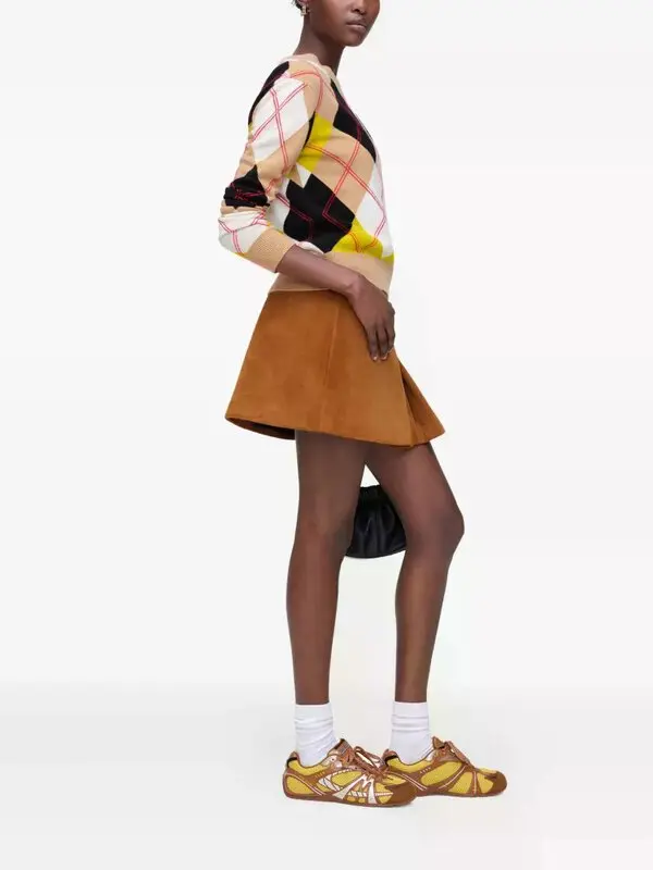 Marc Jacobs Box-pleat Mini Skirt - Brown