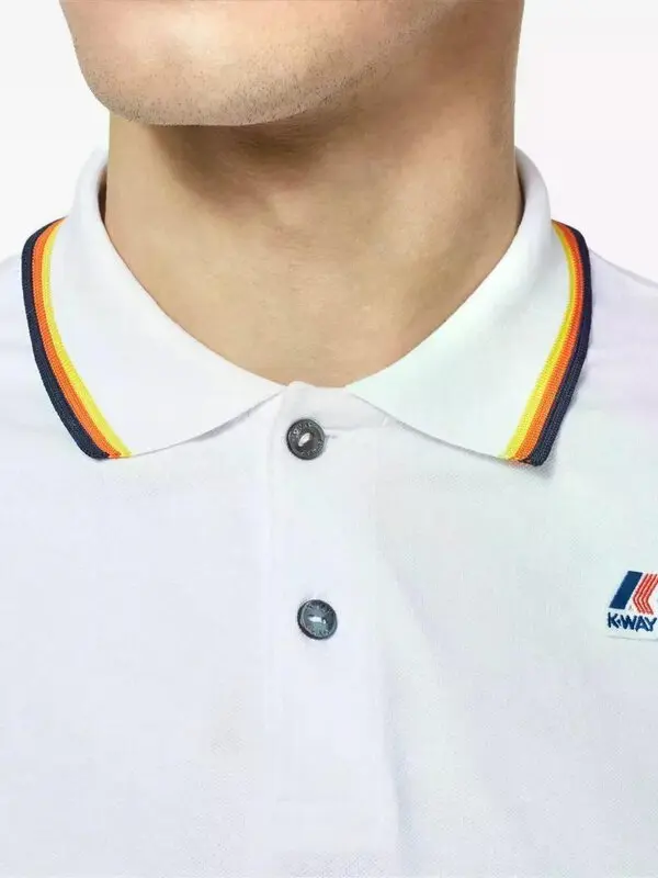 K-WAY Jud Tipped-collar Polo Shirt - White