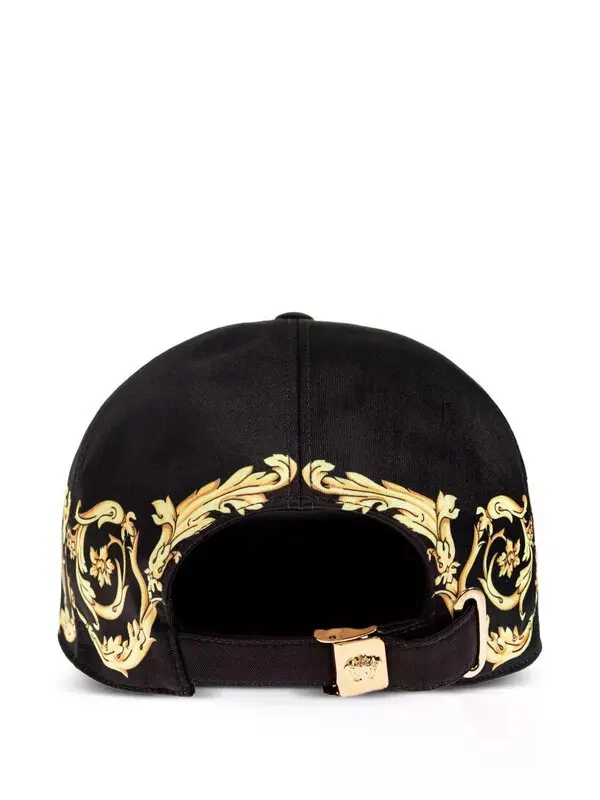 Versace Tiger Baroque-Print Cap In Black - 50% Off | Editorialist