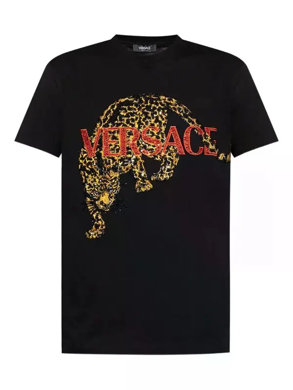 Versace Sequin-embellished Jaguar T-shirt