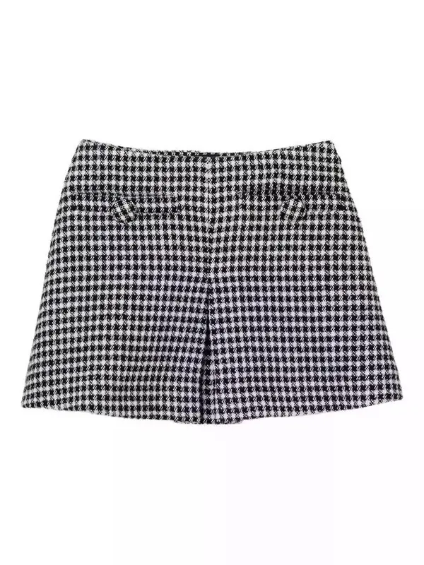 Marc Jacobs Gingham Tweed Mini Skirt - Black