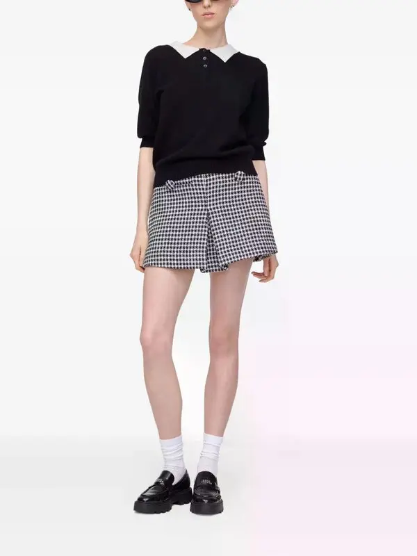 Marc Jacobs Gingham Tweed Mini Skirt - Black