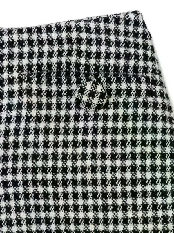 Marc Jacobs Gingham Tweed Mini Skirt - Black