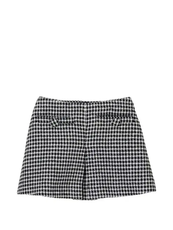 Marc Jacobs Gingham Tweed Mini Skirt - Black