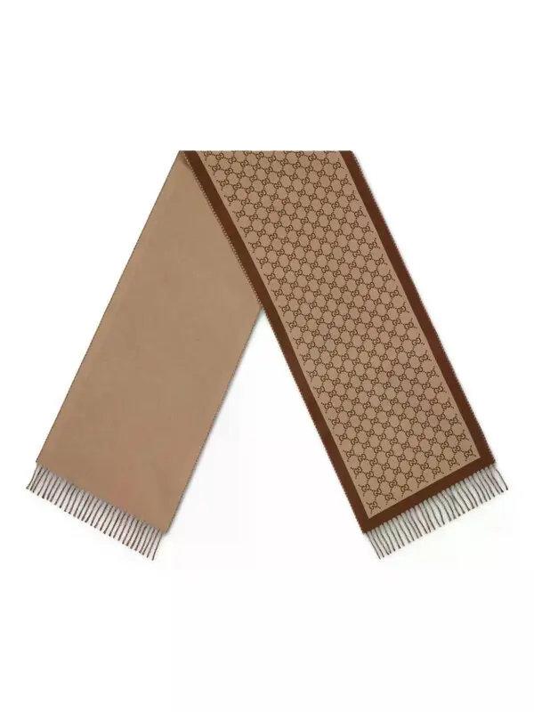 Gucci Gg-pattern Wool Scarf