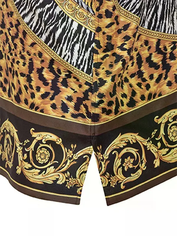 Versace Leopard-print Shirt - Black