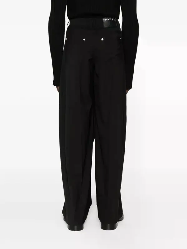 MUGLER Wrap Wide-leg Trousers - Black