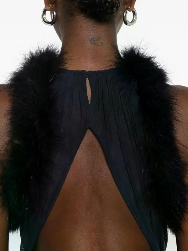 MUGLER Trimmed Ruched Dress