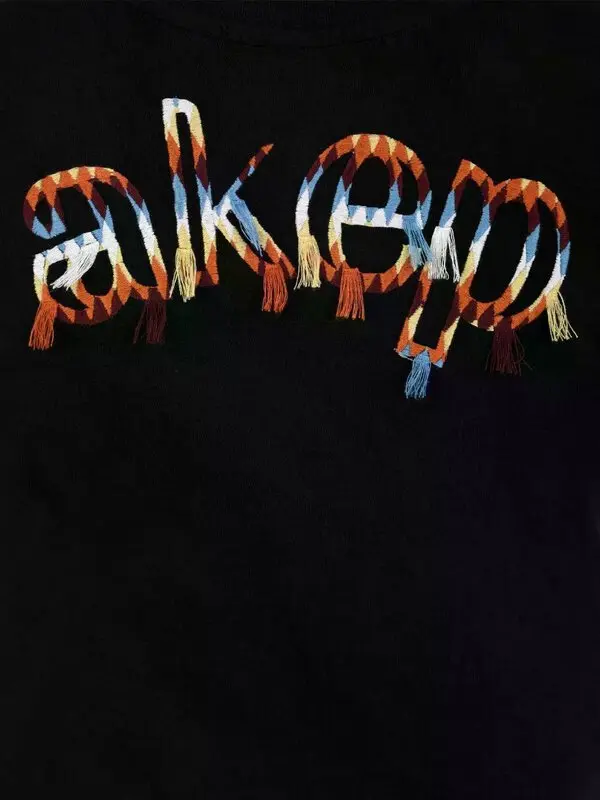 AKEP Logo-embroidered Crop T-shirt