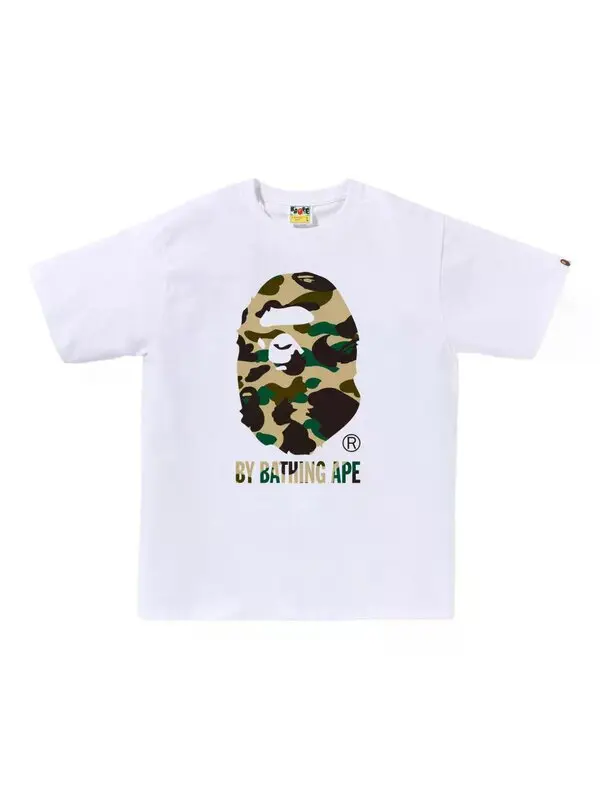 A BATHING APE Camouflage-print Logo T-shirt - White