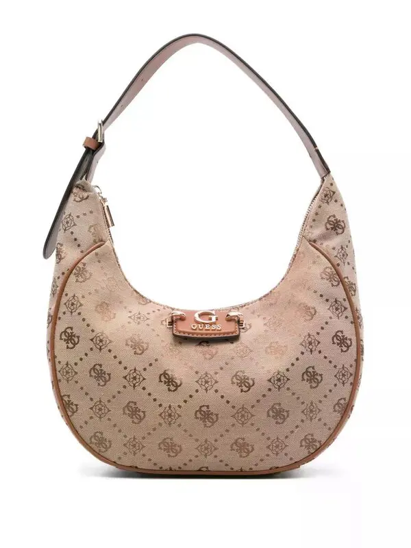 Guess Logo-plaque Curved Shoulder Bag