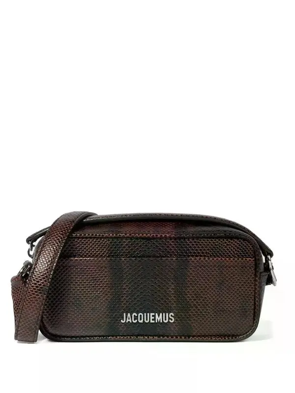 Jacquemus The Baneto Snakeskin-embossed Bag - Brown