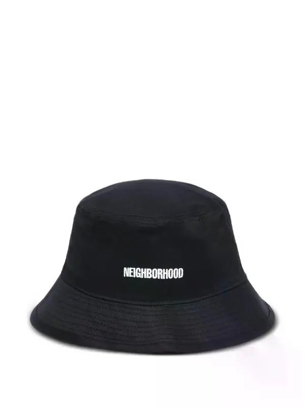 NEIGHBORHOOD Logo Cotton Bucket Hat - Black