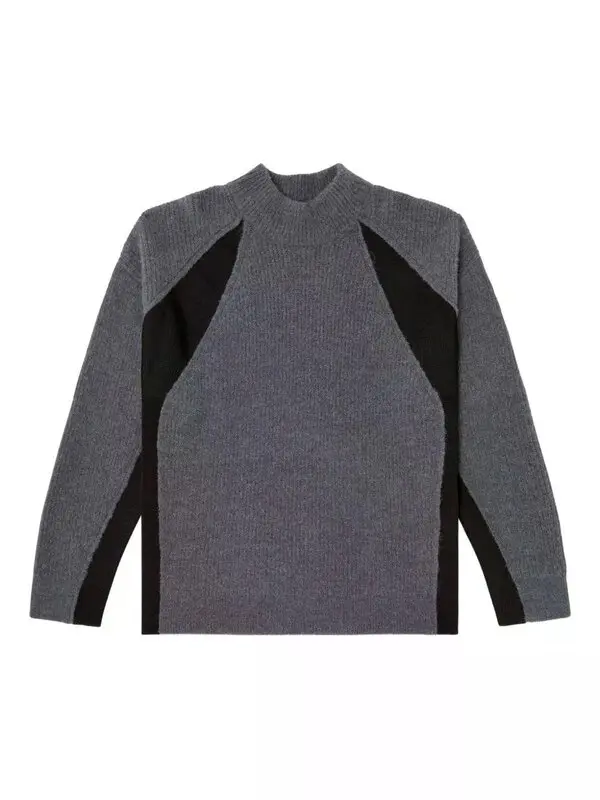 DIESEL® K-lollo-tn Ribbed Panelled Sweater - Grey
