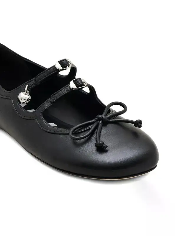 Marc Jacobs The Kiki Ballet Flats With Buckle Embellishments - Black