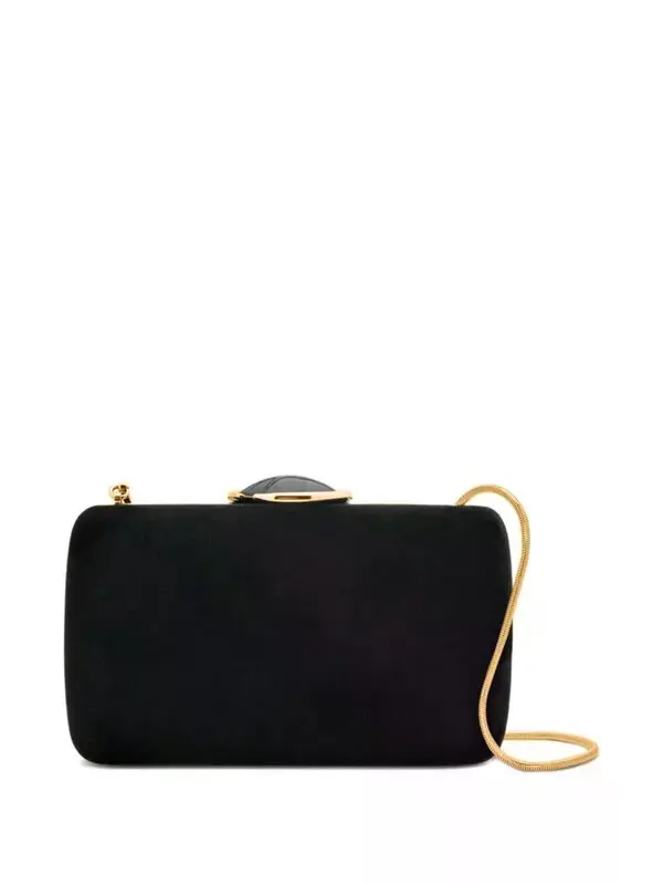 Oscar De La Renta O Minaudière Velvet Clutch Bag