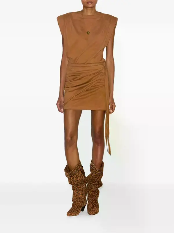 Isabel Marant Étoile Marielle Draped Jersey Mini Dress - Brown