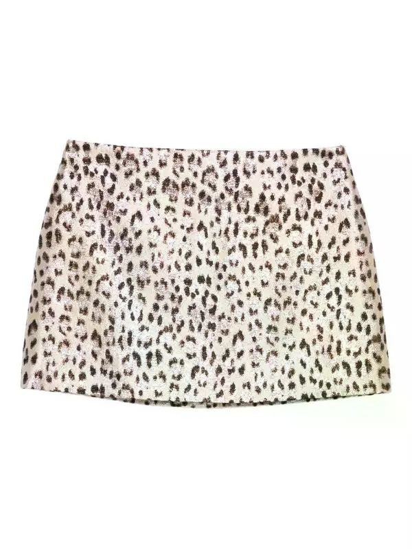 P.a.r.o.s.h Leopard-print Mini Skirt - Neutrals