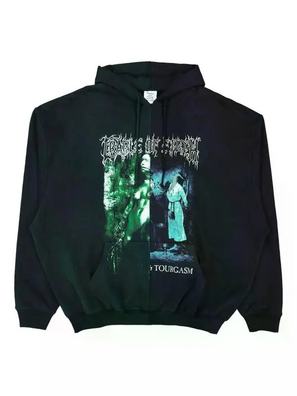 Vetements Graphic-print Hoodie - Green