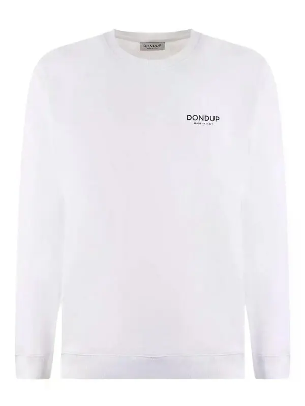 DONDUP Logo-embroidered Crew-neck Sweatshirt - White