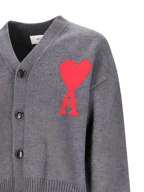 Ami Logo Button Cardigan
