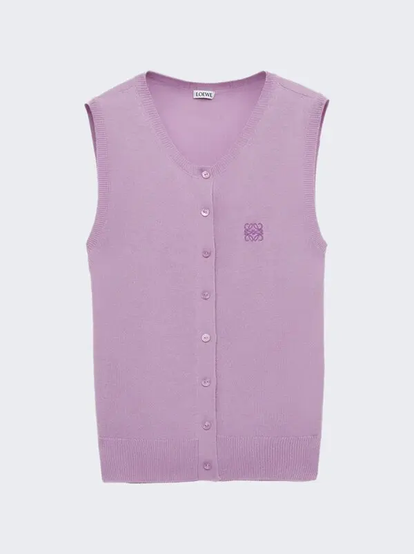Loewe Cashmere And Silk Vest - Lilac