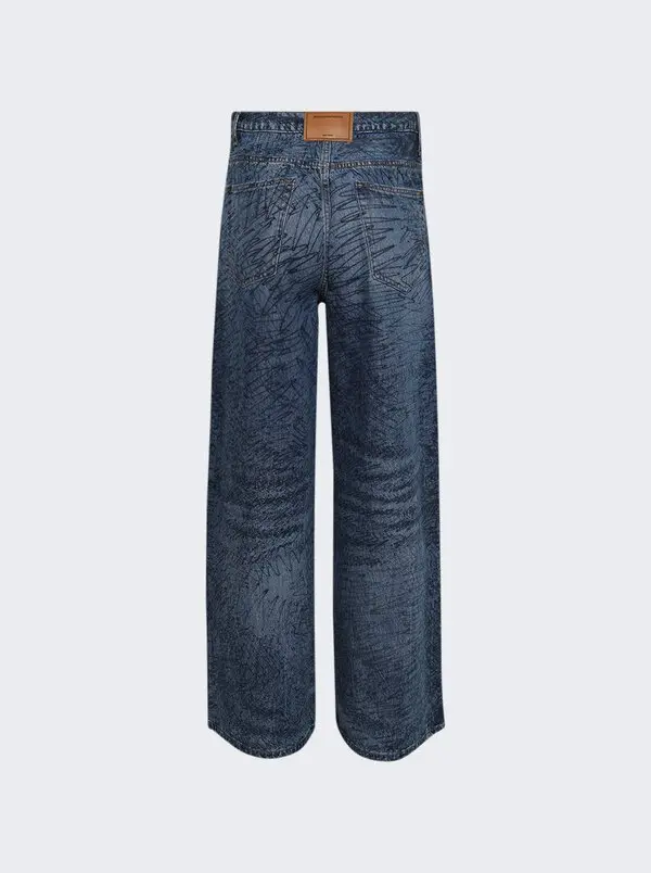 Alexander Wang Marker Print Straight-leg Jeans