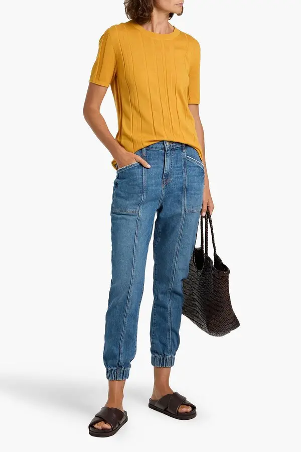 Simkhai Wiley Cropped Tapered Jeans