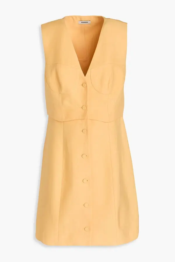 Sandro Layered Twill Mini Dress